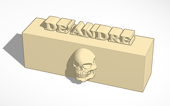 3d Design Deandre Tinkercad