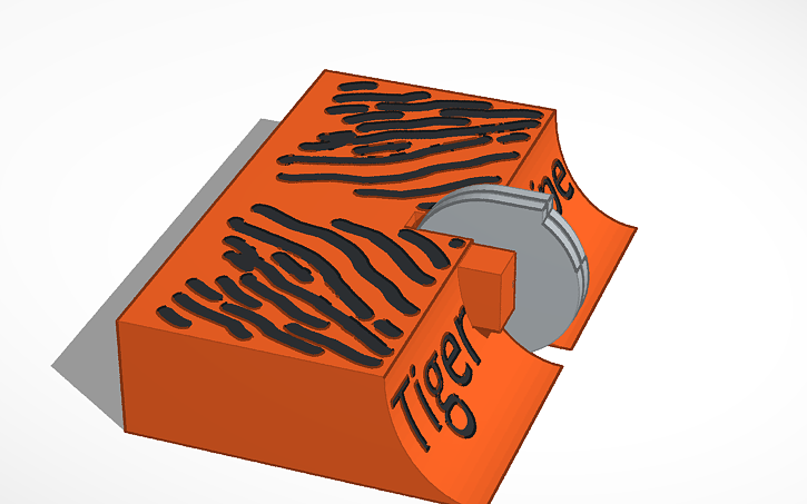 3D design Tiger Stripe - Tinkercad