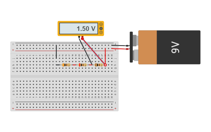 Circuit design Circuito en Serie | Tinkercad