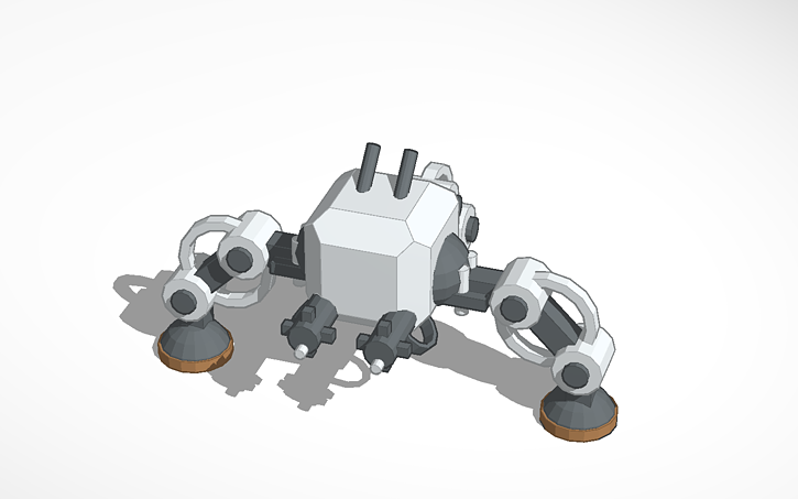 3D design 3-Legged Spider Droid | Tinkercad