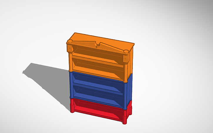 3D design Modular Bookcase - Tinkercad