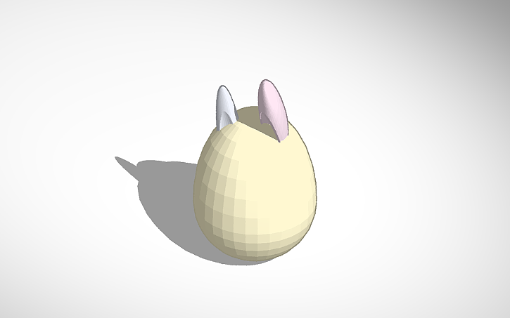 3D design Easter Bunny Egg - Tinkercad