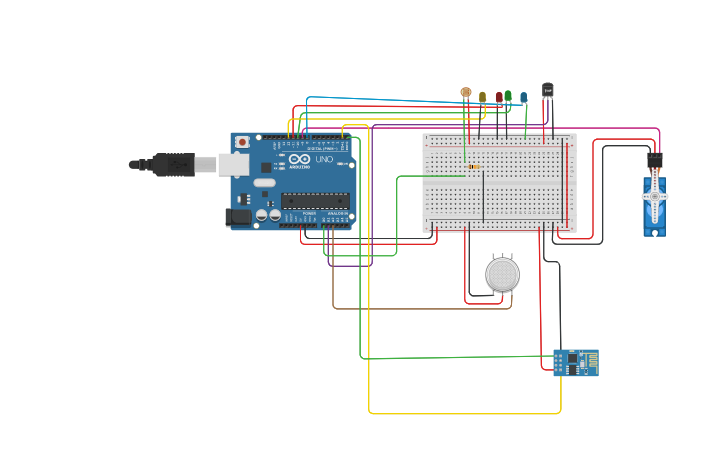 Circuit design baby smart bed | Tinkercad