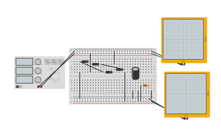 Circuit design osciloscopio - Tinkercad