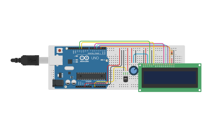 Circuit Design Lcd Y Sensor De Temperatura Con Arduino Tinkercad