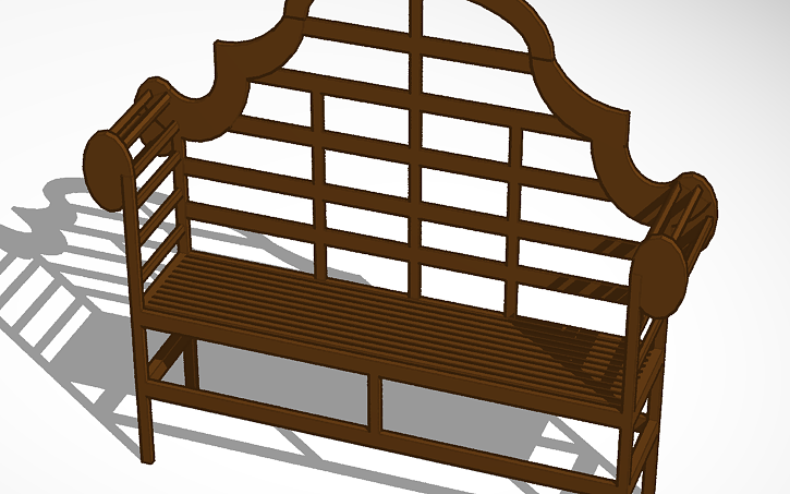 3D design Copy of bench | Tinkercad