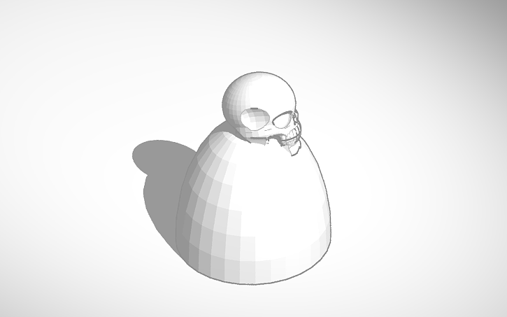 3D design skull head - Tinkercad