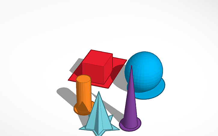 3D design 3d and 2d shapes - Tinkercad