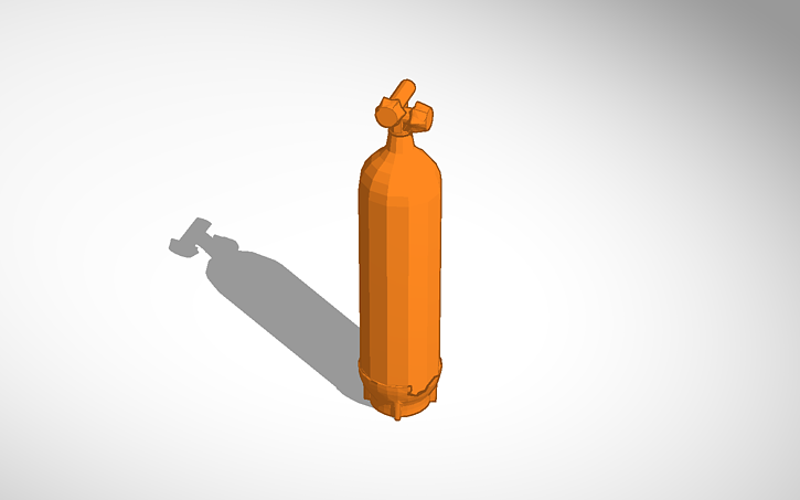 3D design Oxygen Tank - Tinkercad