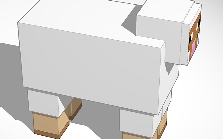 3D design Minecraft sheep - Tinkercad