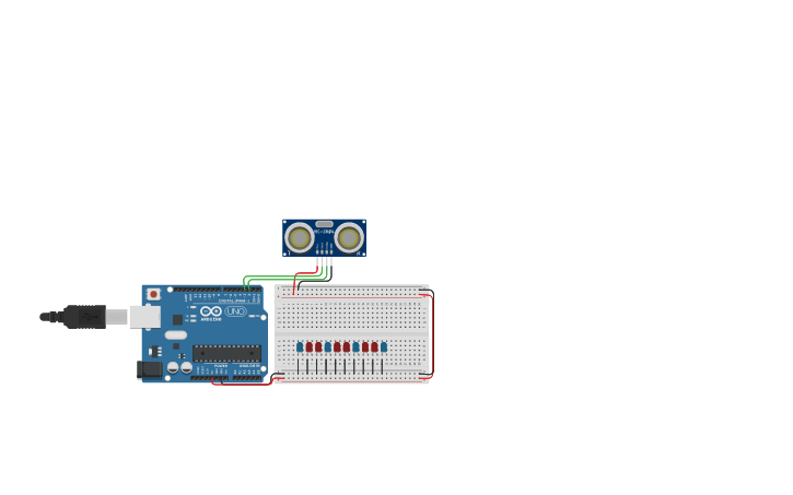 Circuit design PT 2: Ultrasonic Sensor | Tinkercad