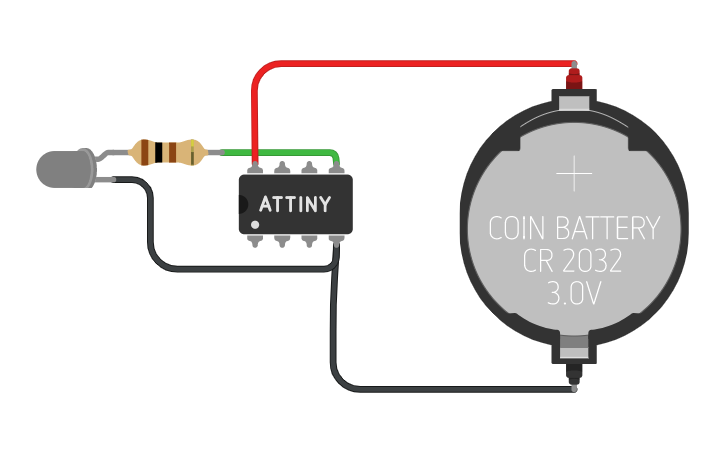 Circuit Design Attiny Tinkercad