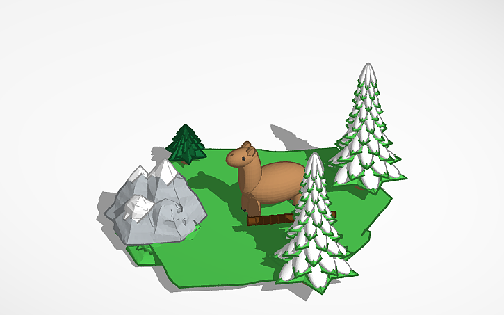 3D design Jeff the lama - Tinkercad