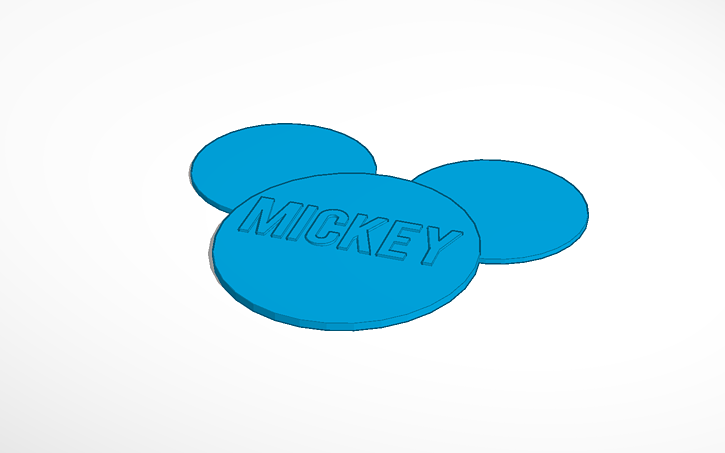 3D design Mickey Mouse - Tinkercad