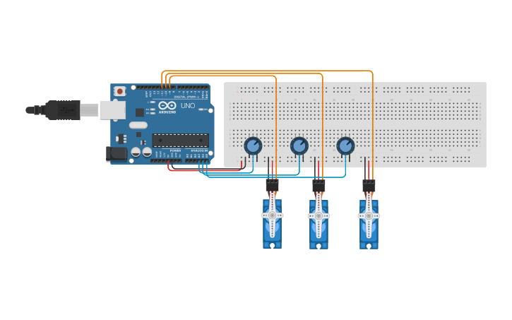 Circuit design Working of a Servo Motor - Tinkercad