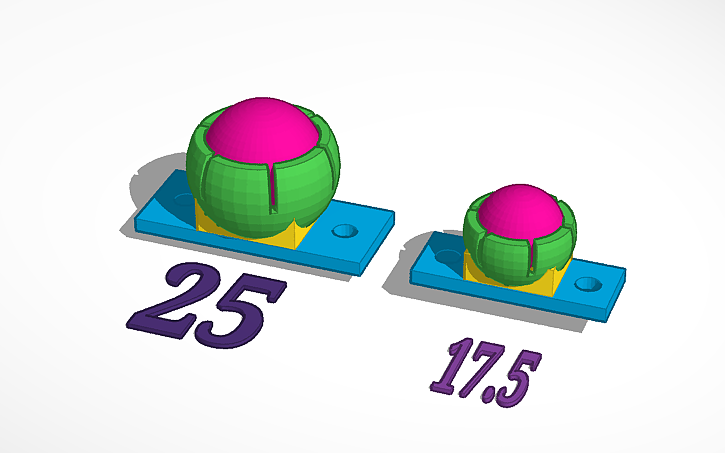 3D design Copy of Steel Ball Caster Housing - Tinkercad
