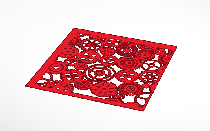 3D design Stencil Zahnräder - Tinkercad