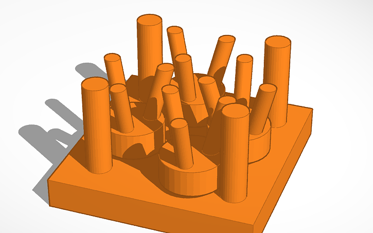 3D design Table and Stools - Tinkercad