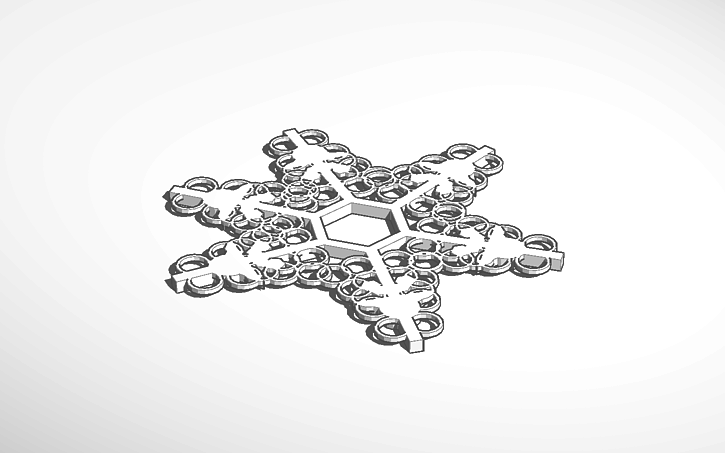 3D design Snowflake - Tinkercad