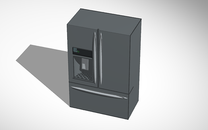3D design Fridge Model - Tinkercad