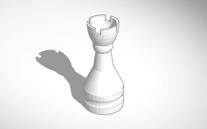 3D design Chess Rook - Tinkercad