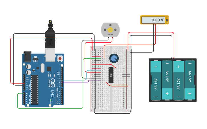 Circuit Design Potentiometer Control Tinkercad