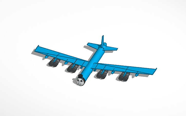 3D design Gordon the B-52 Stratofortress. | Tinkercad