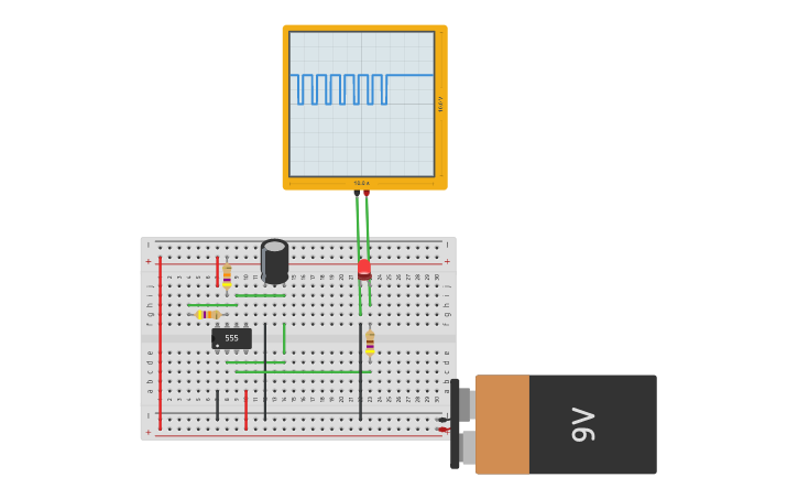 Circuit Design Blink Led At 1hz Using 555 Timer Tinkercad