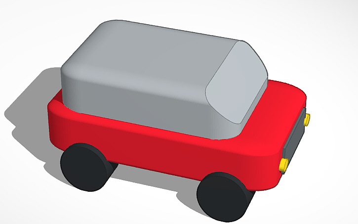 3D design nORMAL cAR wITH tHE aBNORMAL bODY | Tinkercad