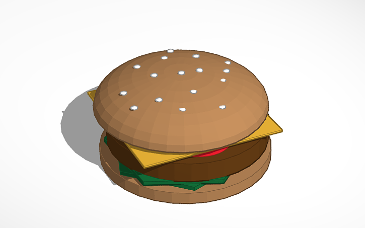 3D design Cheese Burger - Tinkercad