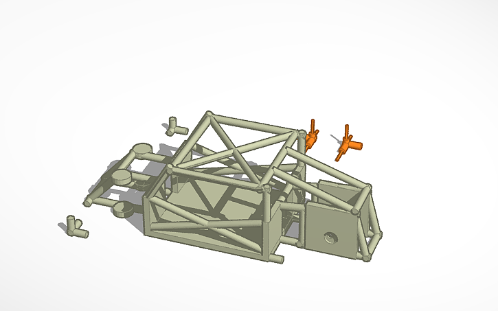 3D design 1/24 chassis with no suspension - Tinkercad