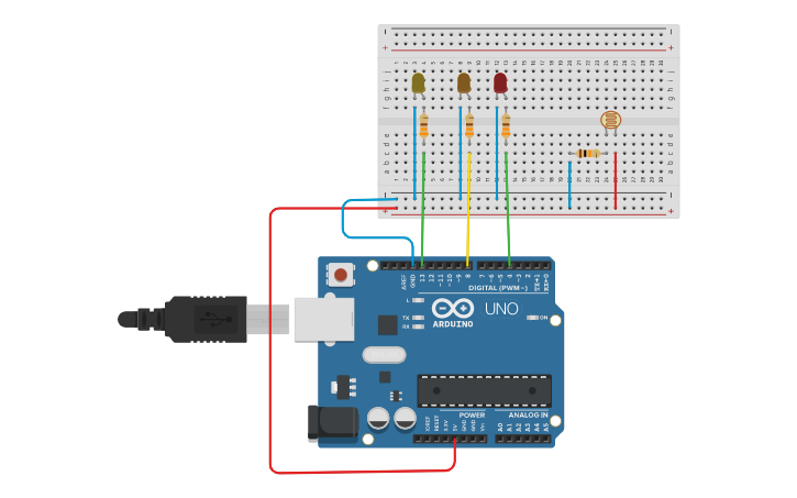 Circuit design Intensidade Lux - Tinkercad