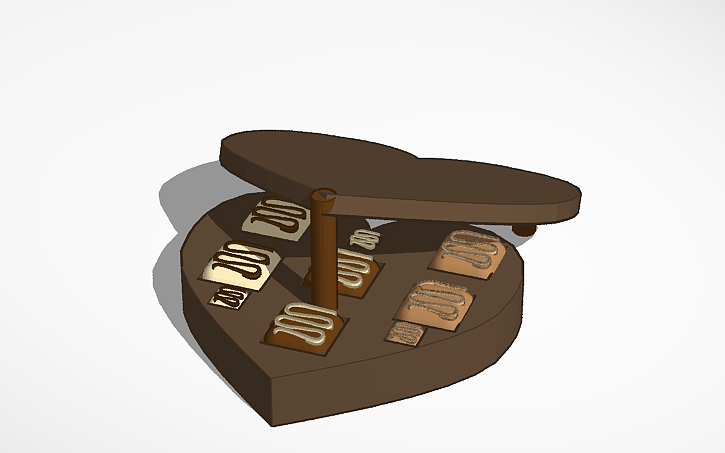 3D design valentine chocolate box - Tinkercad