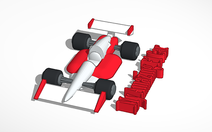 3D design F1 Car - Tinkercad