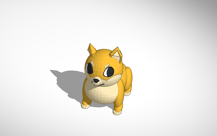 3D design Chibi Doge (40) - Tinkercad