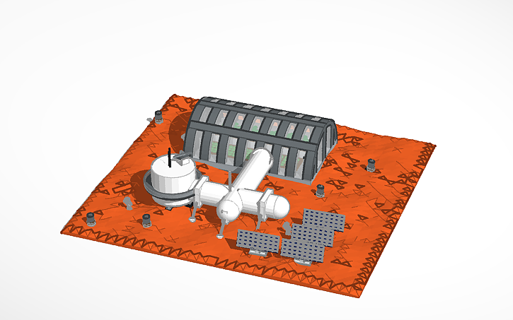 3D design Mars Outpost - Tinkercad