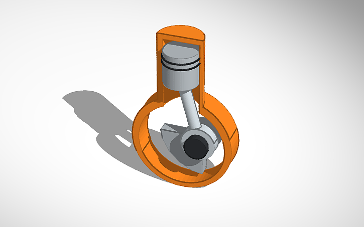 3D design Engine Piston - Tinkercad