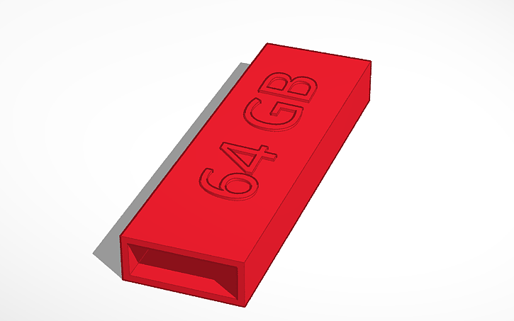 3D design usb 64 gb - Tinkercad