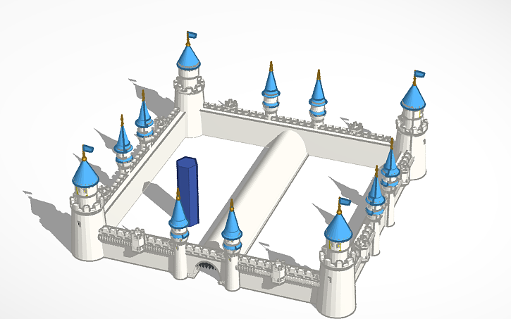 3D design Disney Castle or Chinese Vassal - Tinkercad