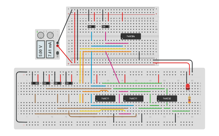 Circuit design 4x1 mux | Tinkercad