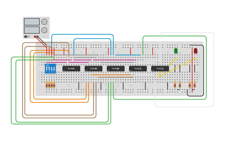 Circuit design Λογική Σχεδίαση Εργ 1.3 - Tinkercad