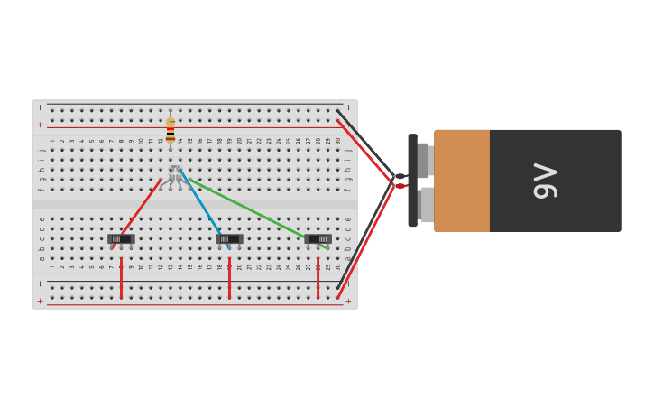 Circuit design Light up multiple LEDs with switches | Tinkercad