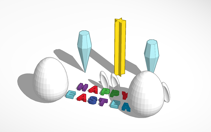 3D design Happy Easter | Tinkercad