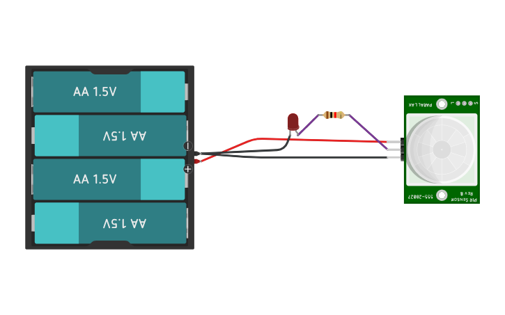 Circuit Design Sensor Pir Tinkercad