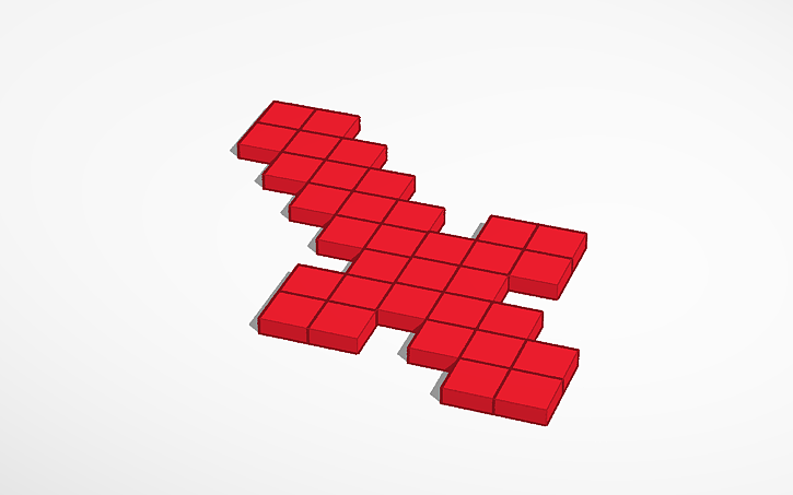 3D design minecraft sword - Tinkercad