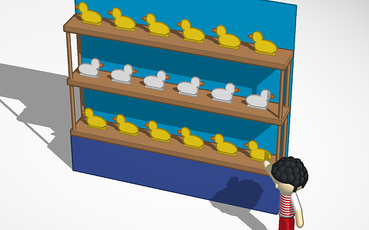 3d Design Knock Down The Ducks Sim Lab Tinkercad