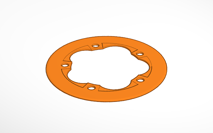 3D design Truvativ Elita GXP chain guard v2 - Tinkercad