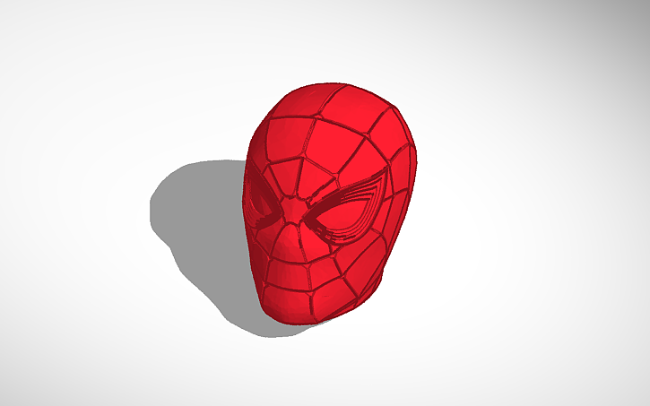 3D design Spiderman Keychain Head - Tinkercad