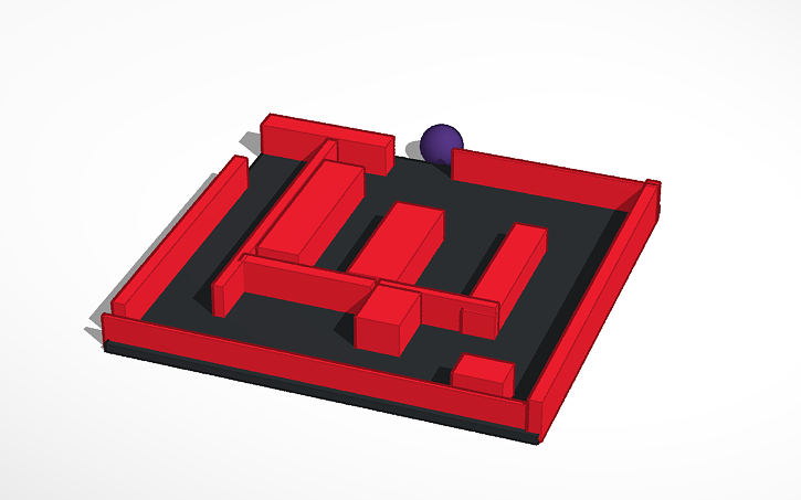 3D design maze run - Tinkercad