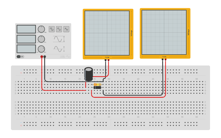 Circuit design Positive Clamper Circuit - Tinkercad